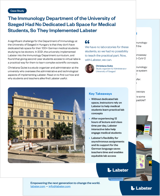 The Immunology Department of the University of Szeged Had No Dedicated Lab Space for Medical ...